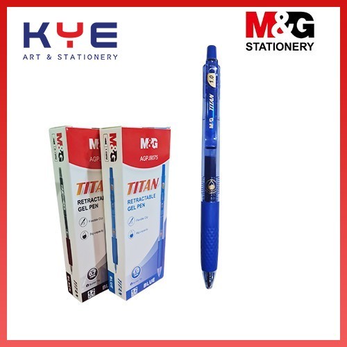 [1PCS] M&G Gel Pen 1.0 (Big Capacity) Titan - (12Pcs/Box) | Shopee Malaysia