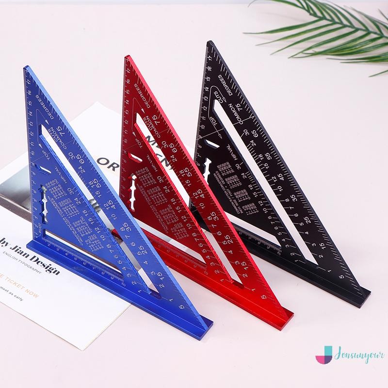 [Jonsunyour] 7-inch Metric Woodworking Aluminum Alloy Triangle Gauges ...
