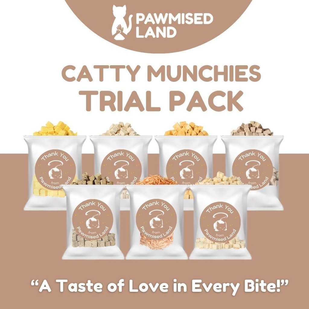 PawmisedLand Catty Munchies - Trial Packs 7g+ Freeze Dried Pet Food ...