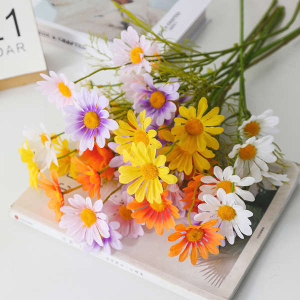 bunga hiasan pokok hiasan dalam rumah Aster kecil, bunga palsu ...