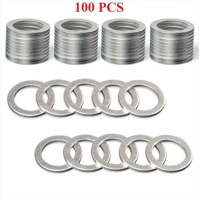 100Pcs Oil Drain Plug Crush Washer Gaskets 14x20x1.5mm For Mazda M14 ...