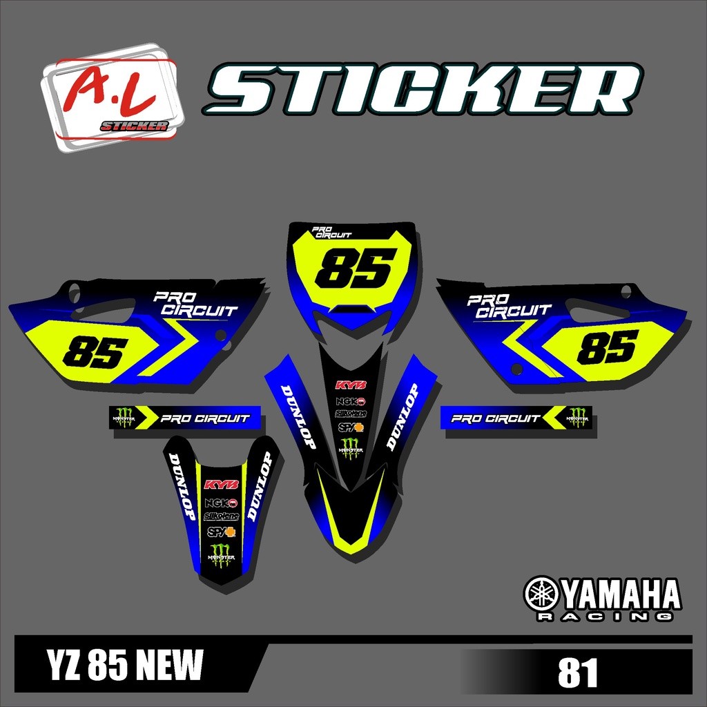 Sticker Striping Lis Variations Trail bebek modif YZ NEW 85 Design gtx ...