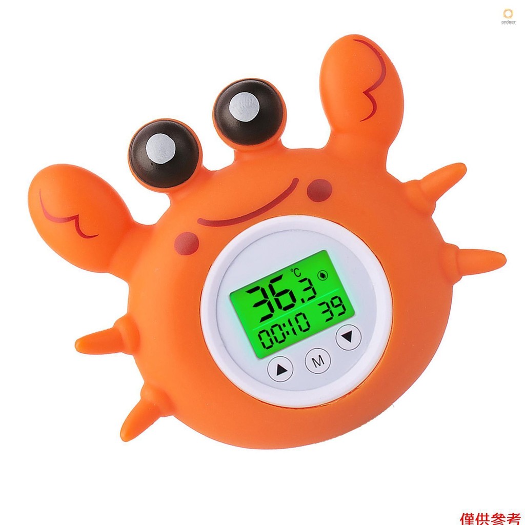 Bath Thermometer with Room Temperature Tri-color Backlit Display ...