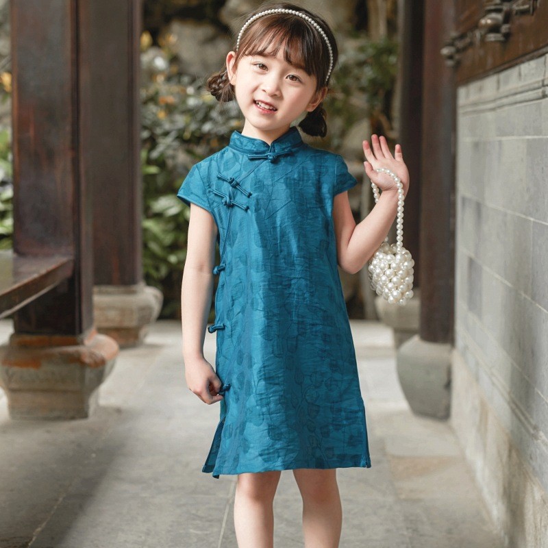 Chinese New Year Girls Cheongsam Dress Children Tangsuits Baby Girls ...