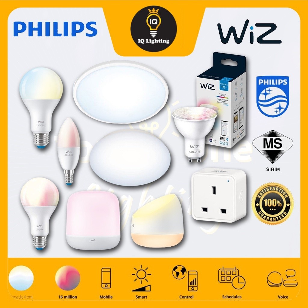 PHILIPS Wiz Tunable White / 3 Color Smart Bulb 14W 16W E27 Bulb Downlight Dimmable Lighting ...