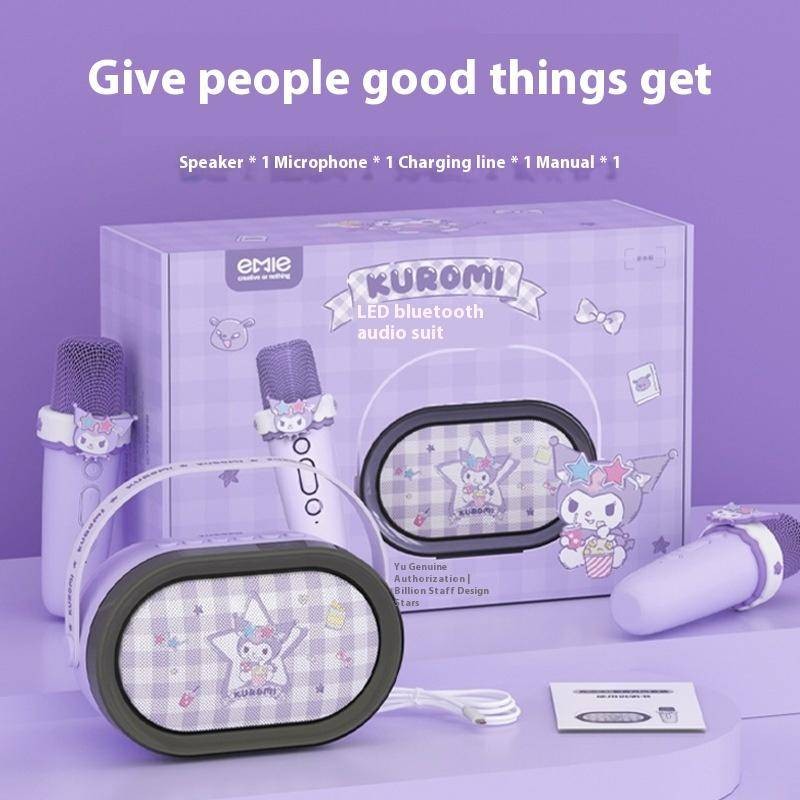 Sanrio Kuromi Anime Peripherals Home Ktv Dual Microphone Singing ...