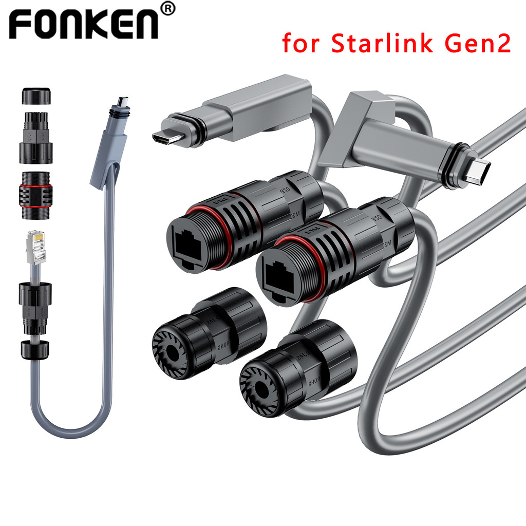 Fonken 2Pcs Starlink Gen2 Ethernet Adapter SPX to RJ45 Coupler Starlink ...