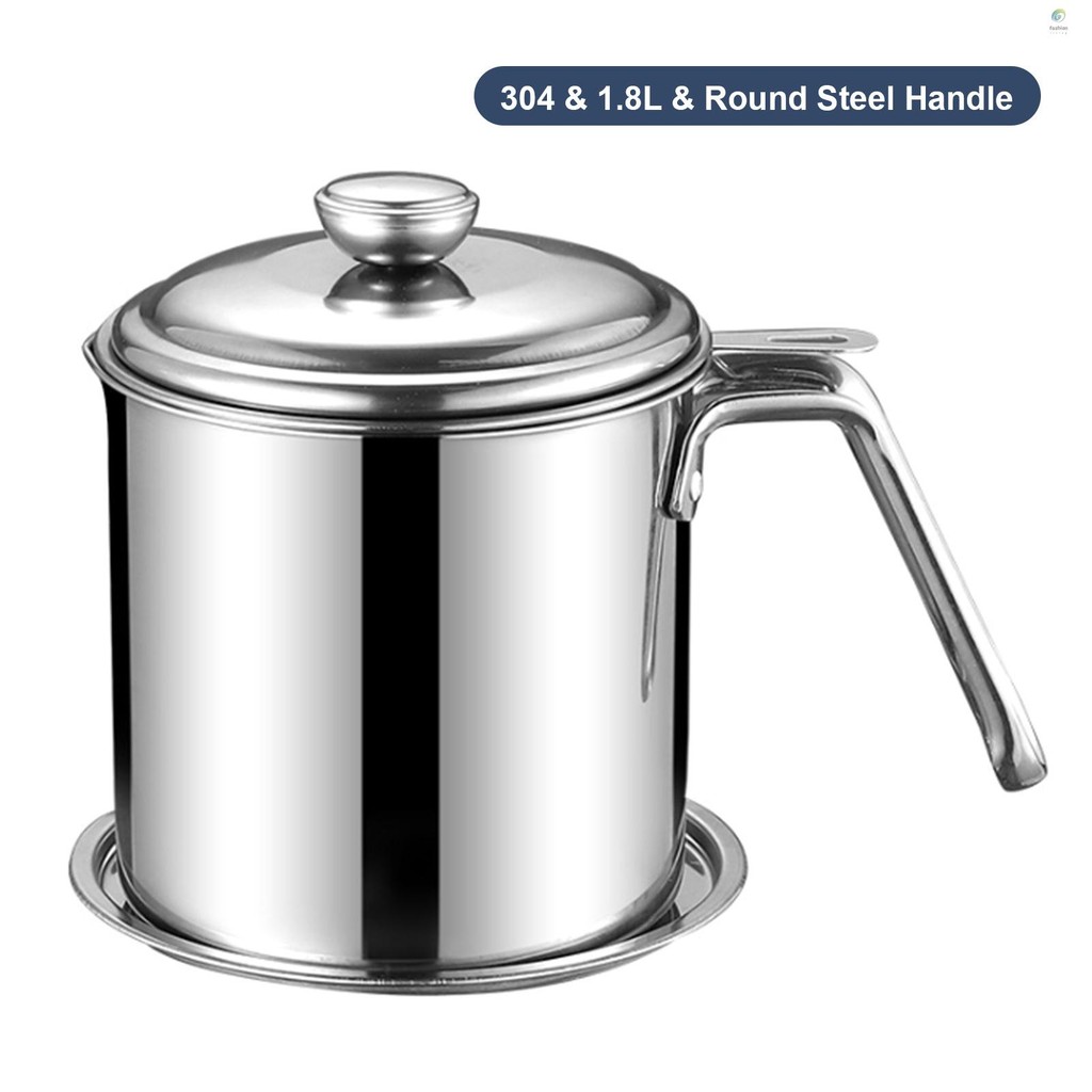 Kitchen Oil Pot Stainless Steel Oil Filter Household Cooking Oil Fat ...