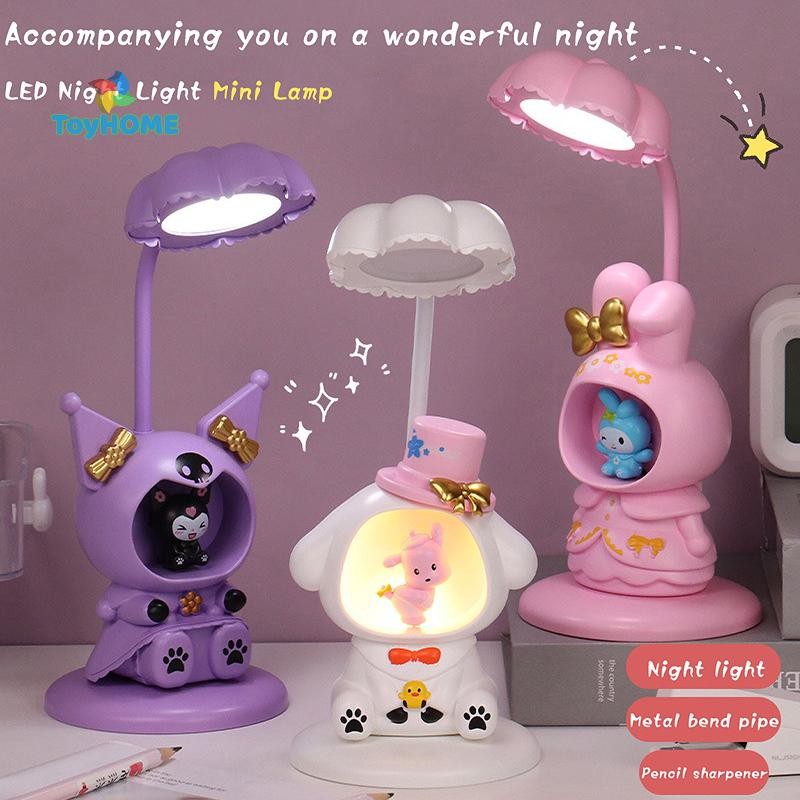 GPHA> Kawaii Sanrio Kuromi LED Desk Lamp My Melody Pochacco Creative ...