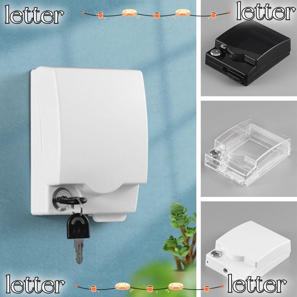 LETTER Socket Waterproof Box, Lockable Plastic Switch Protective Cover ...