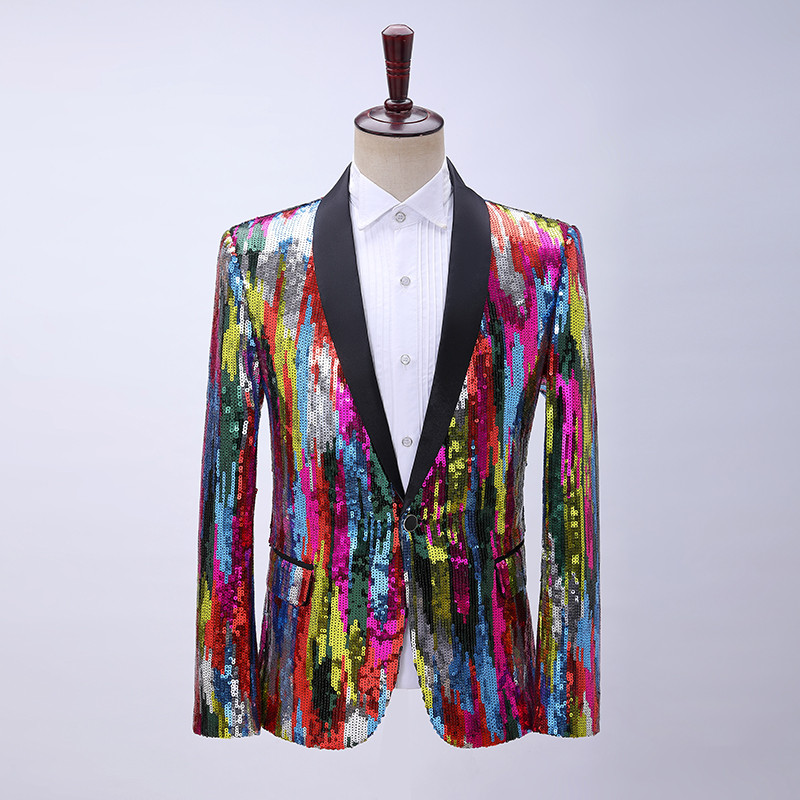 [Quick Shipment] Men's Slim-fit Dress Youth Popular Gradient Colorful ...
