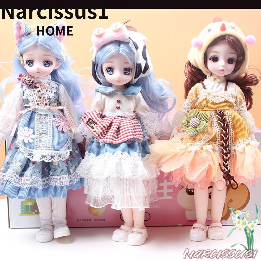 NARCISSUS 30cm BJD Dolls and Clothes, Multiple Movable Lace Princess ...