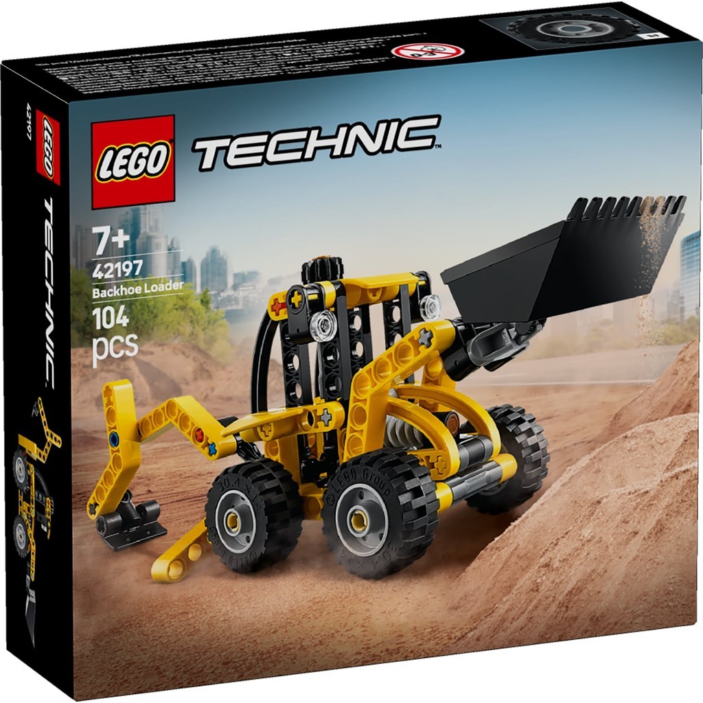 LEGO 42197 Technic Backhoe Loader Building Toy Set (104 Pieces ...