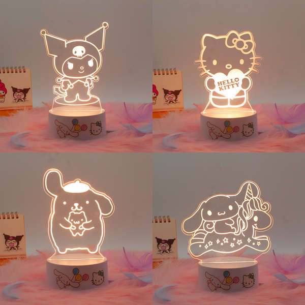lampu tidur bilik lampu led bilik tidur Kulomi pinggiran 3D cahaya ...