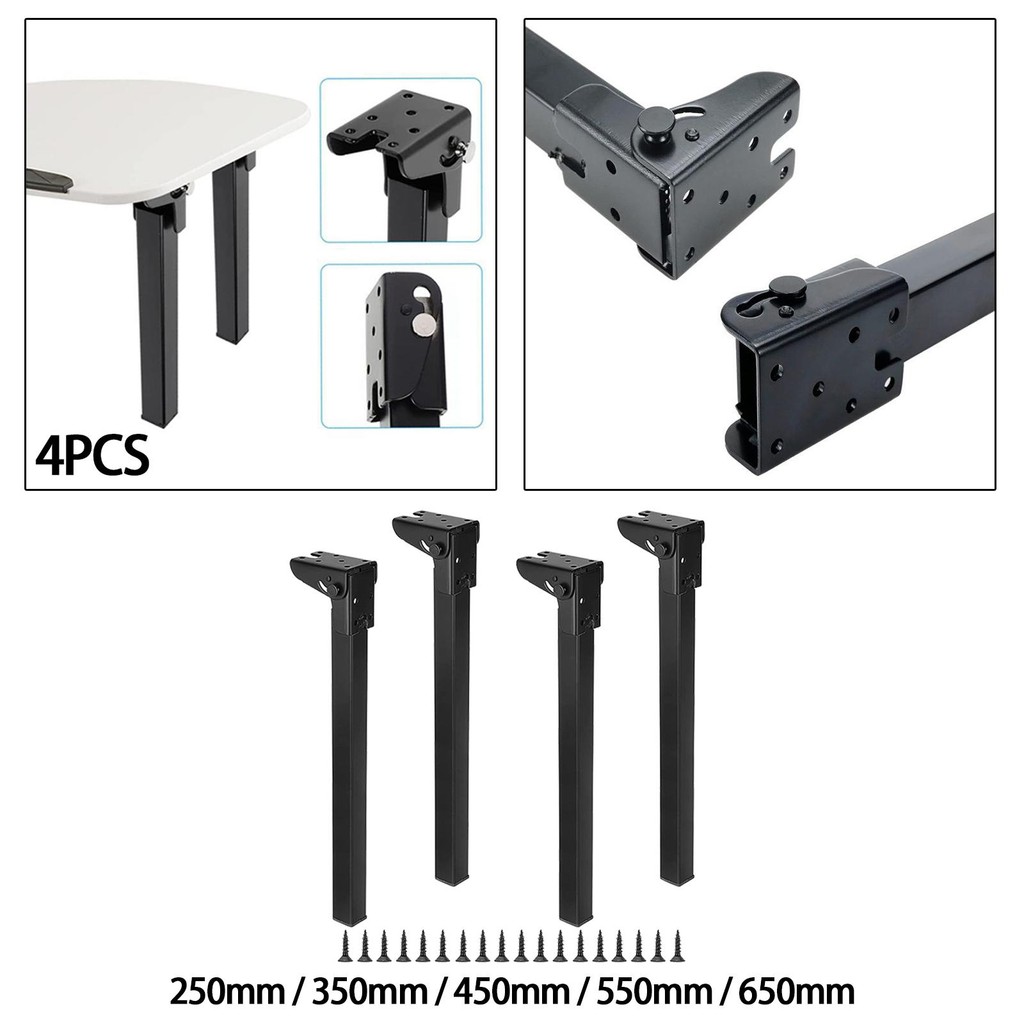 [uguuiya] 4pcs Folding Table Legs Adjustable Folding Furniture ...