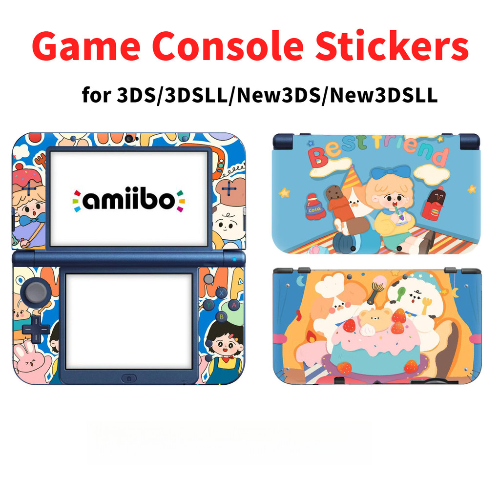 3DS LL Game Console Host Stickers DIY Anime Cute Cartoon Old Big Three ...