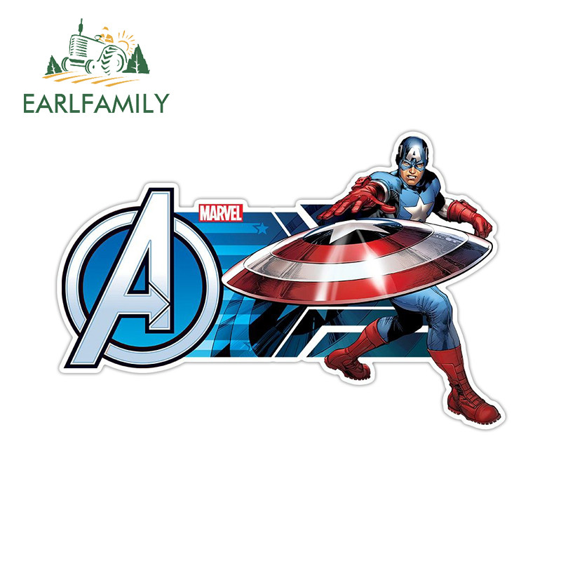 EARLFAMILY 13cm Marvel The Avengers Car Stickers Motorcycle Helmet ...