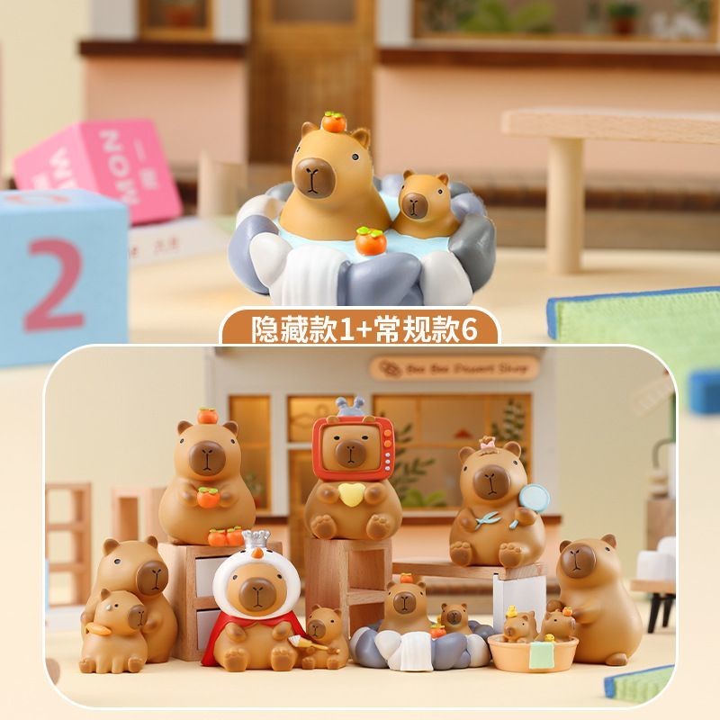 Kapibara Mystery Box Figure Small Beans Influencer Capybara Cute Doll ...