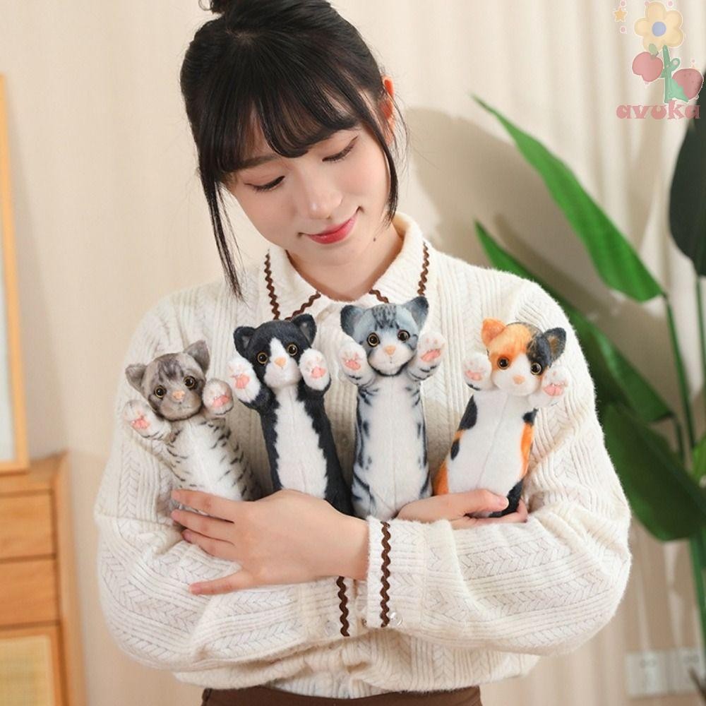 AVUKA Stuffed Cat Doll, Office Sleeping Pillow Nap Cat Plush Toy, Kitty ...