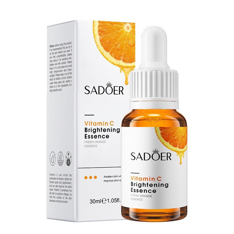 SADOER Vitamin C Brightening Essence Fresh Orange Essence Hydrating Moisturizing Serum 30ml ...