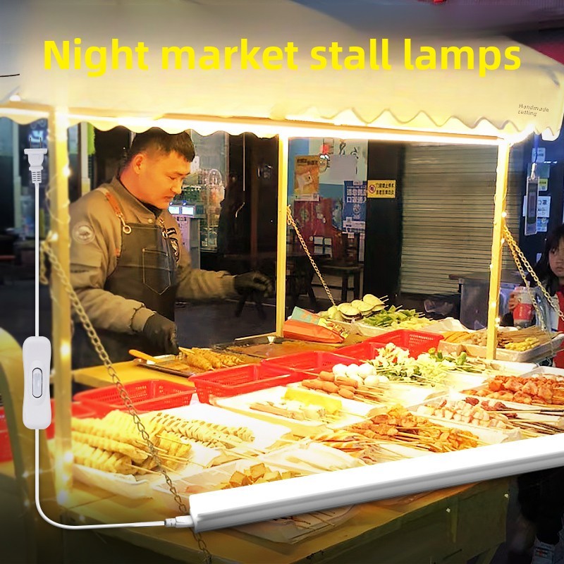 Night Market Stall Light Tube 220V Barbecue Braised Vegetable Meat ...