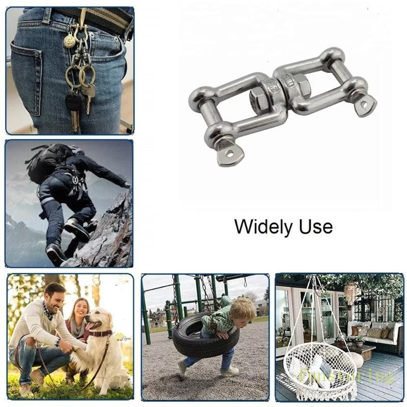 FUN 360 Degree Rotating Marine Anchors Swivel Shackle Steel Anti ...