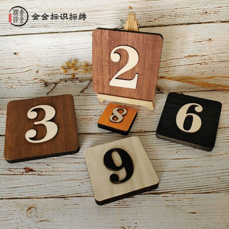 ADSM/Antique Solid Wood Ordering Number Plate Hotel Table Plate Number ...