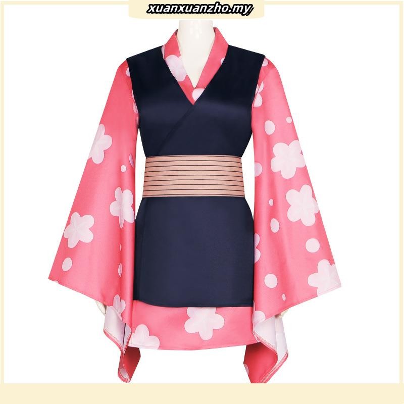 Anime Demon Slayer Kimetsu No Yaiba Makomo Cosplay Clothing Full Set ...