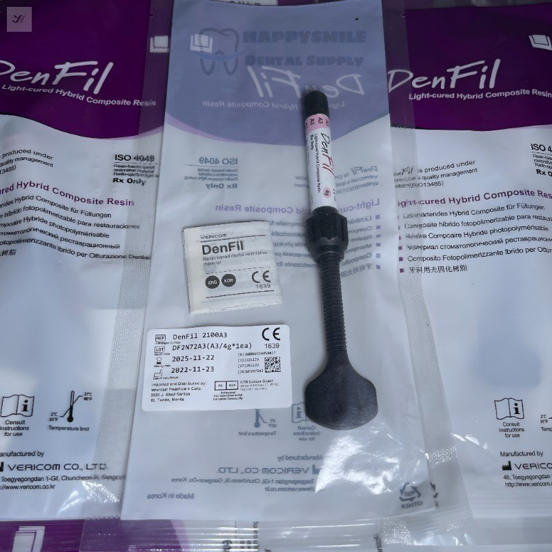 4g/Syringe Vericom Denfil Light Cured Hybrid Composite Resin A1, A2, A3 ...