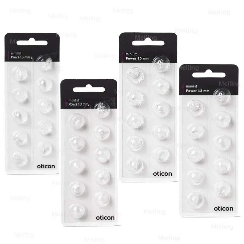 Oticon Hearing aid Pack of 10pcs oction miniFit Power 6mm 8mm 10mm 12mm ...