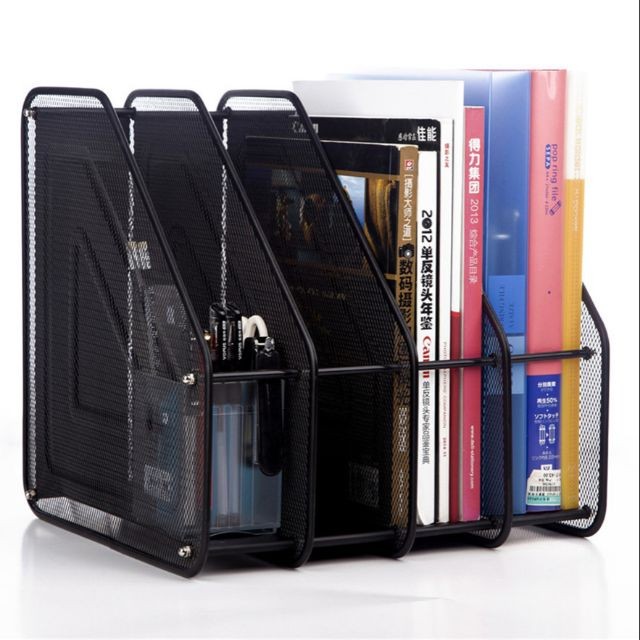Wire Mesh 4 - Tier File Frame/File Bar/Magazine Rack. | Shopee Malaysia