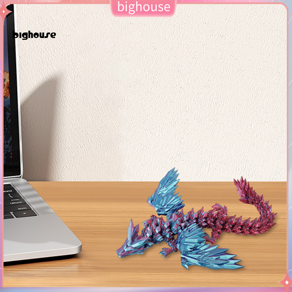 Movable Joints Dragon Model Winged Dragon Sculpture Articulated Chinese ...