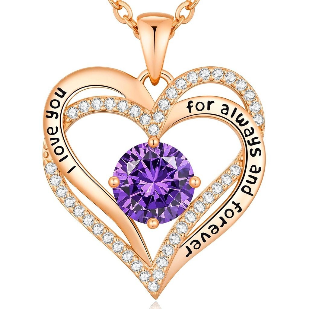 CDE Forever Love Heart Necklaces untuk wanita, ulang tahun perkahwinan ...