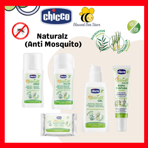 Chicco Anti-Mosquito Natural Protective Spray 100ml / Roll ON 60ml ...