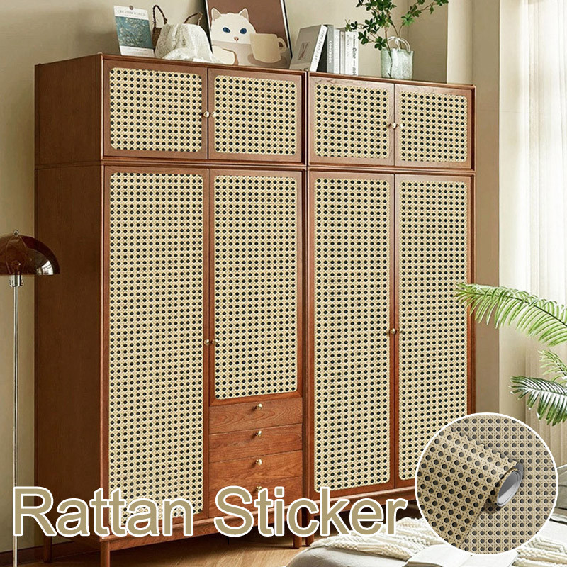 1-5M Rattan Wallpaper Rattan Cane Peel Stickers Self Adhesive ...