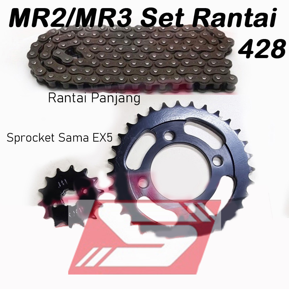 MR2/MR3/E-Bonus/Sport Bonus/Sport Rider Sprocket & Chain Set 428H-106L ...