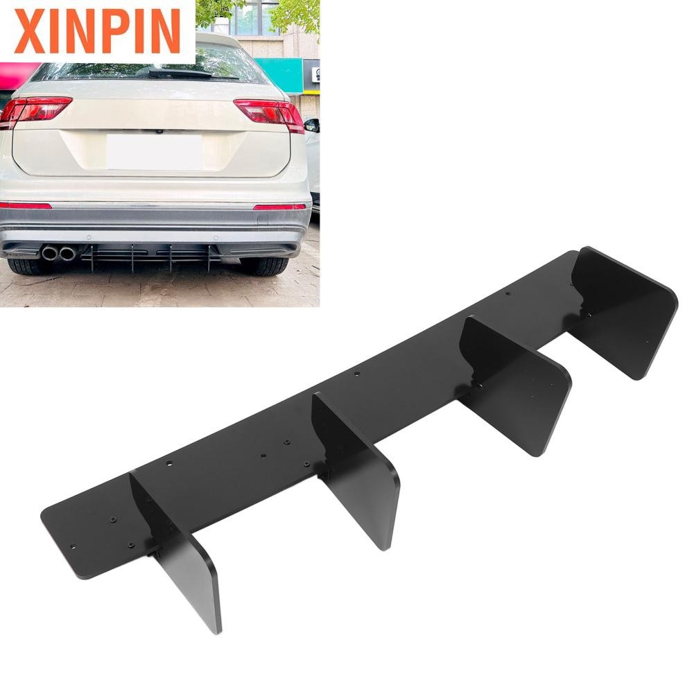 Xinpin Car Rear Lower Bumper Lip Diffuser Glossy Black Splitter Spoiler ...