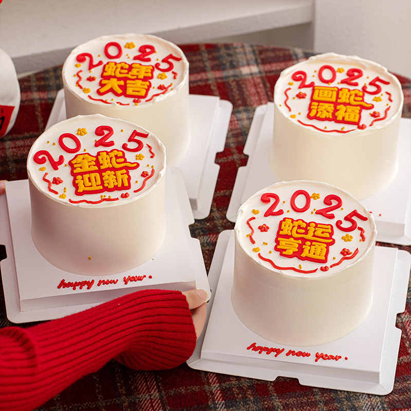 2025 CNY Snake Year Greeting Wording Cake Topper Decoration 2025新年蛇年大吉 ...