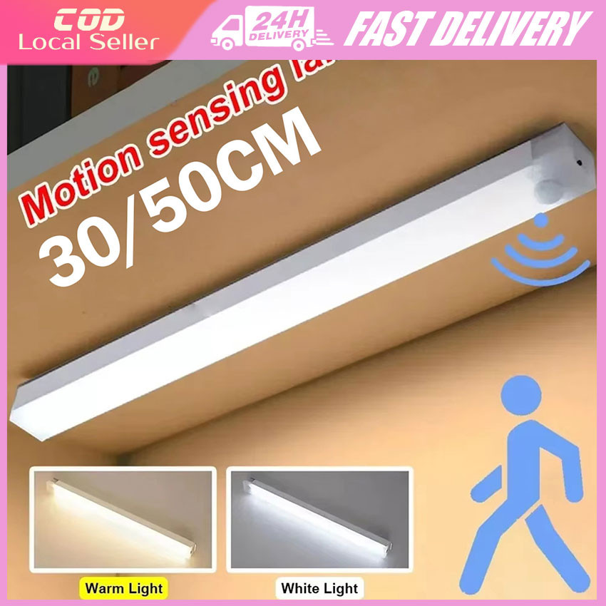 Motion Sensor Light 300/500mm LED Bar Night Wireless Smart Lamp USB ...