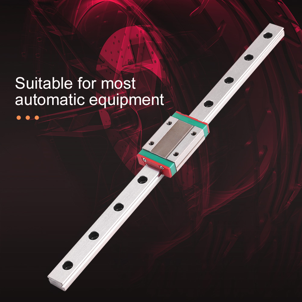 Rrianfo 12mm Miniature Linear Slide Rail + Sliding Block for DIY CNC 3D ...