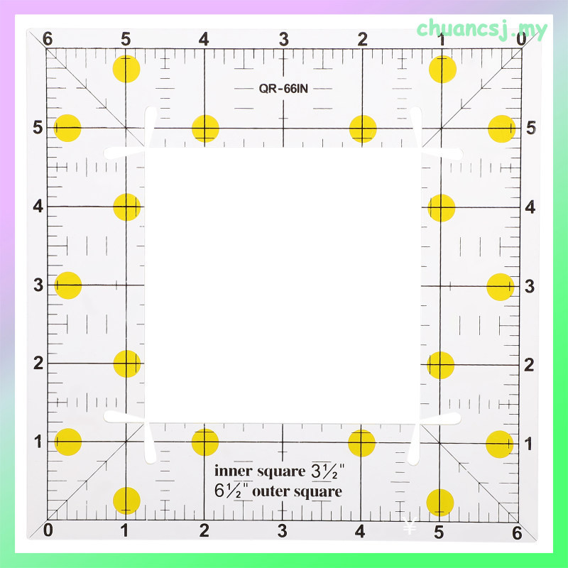 Square Shape Ruler Patchwork Seamstress Quilt Metric Plastic Sewing ...