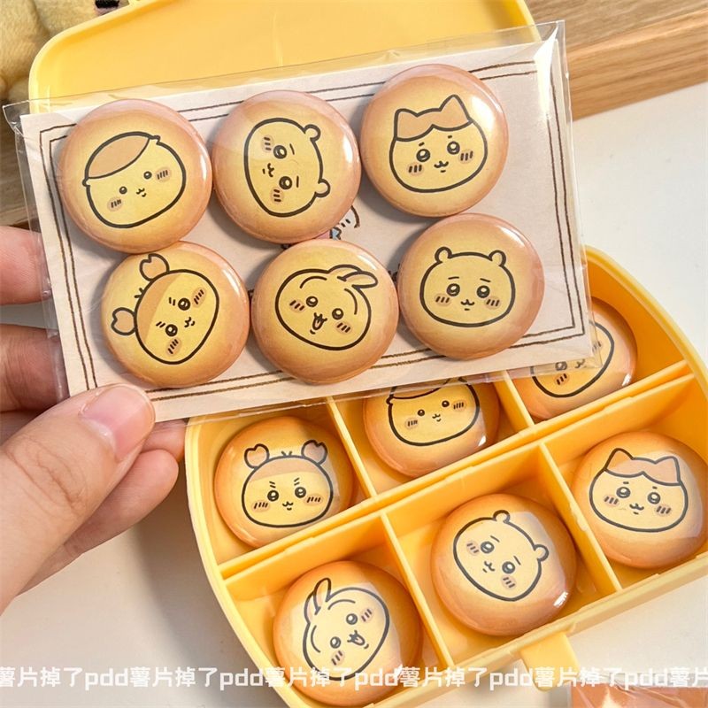 Chiikawa self-printed cookies 25mm mini badge backpack pendant | Shopee ...