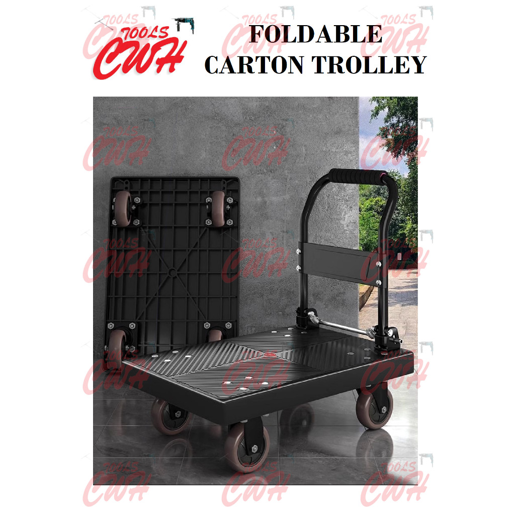 90KG 150KG FOLDABLE HAND TROLLEY HAND TRUCK CART CARTON DOLLY FOLDABLE ...