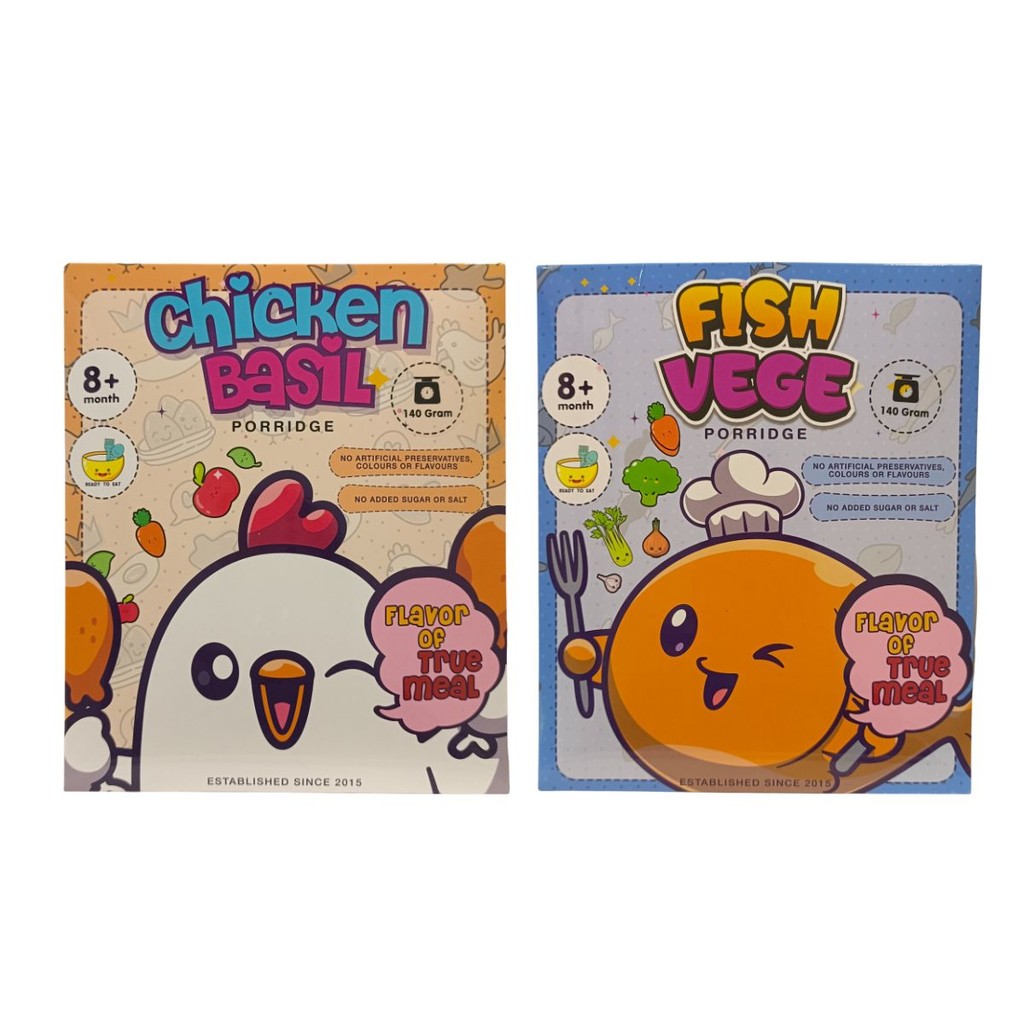 Mam-Mam Baby Food Ready to Eat RTE Chicken Basil Fish Vege Porridge (8m ...