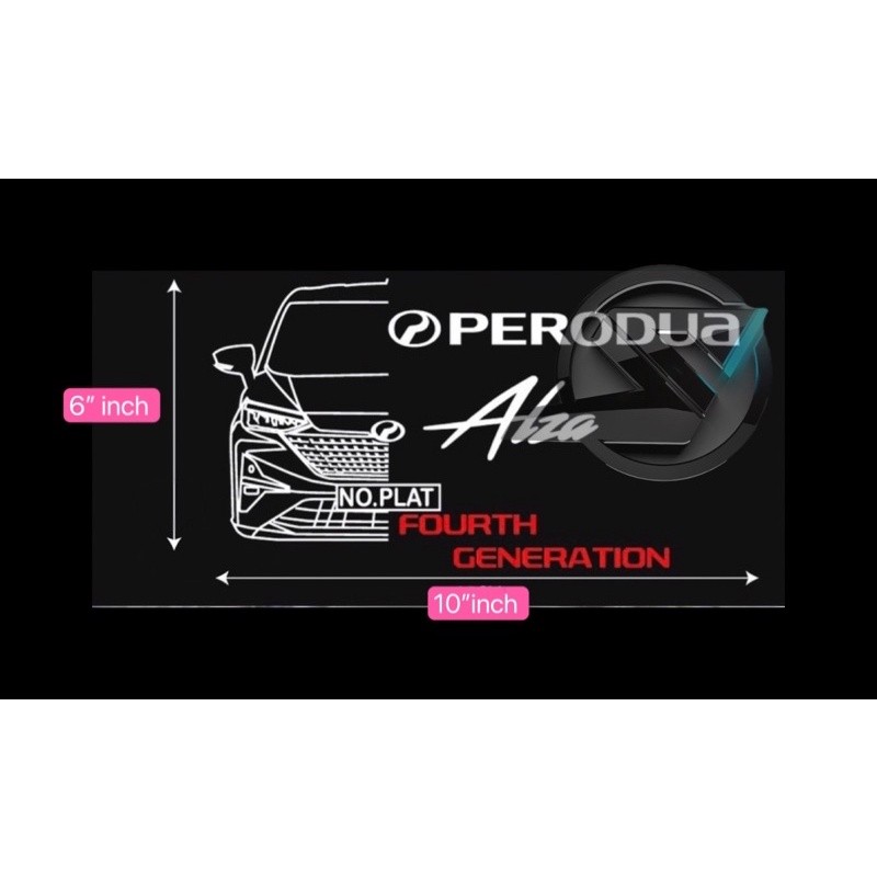 (Ready Stock)S89# Perodua Alza 2022 fourth generation car sticker ...