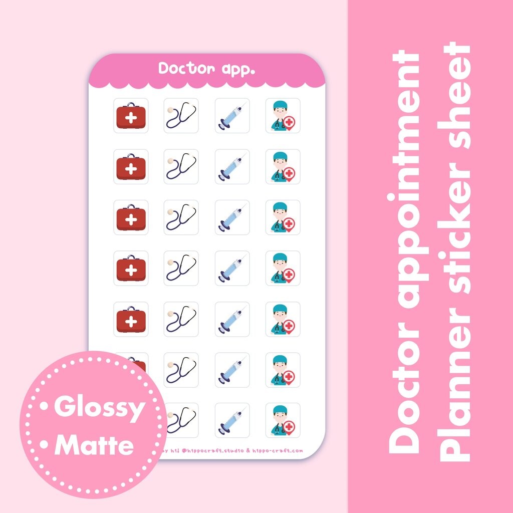 Doctor appointment | Planner sticker sheet Final | Shopee Malaysia