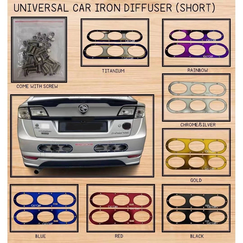 Universal Diffuser 3 Holes Rear Bumper Air Diversion Diffuser Panel ...