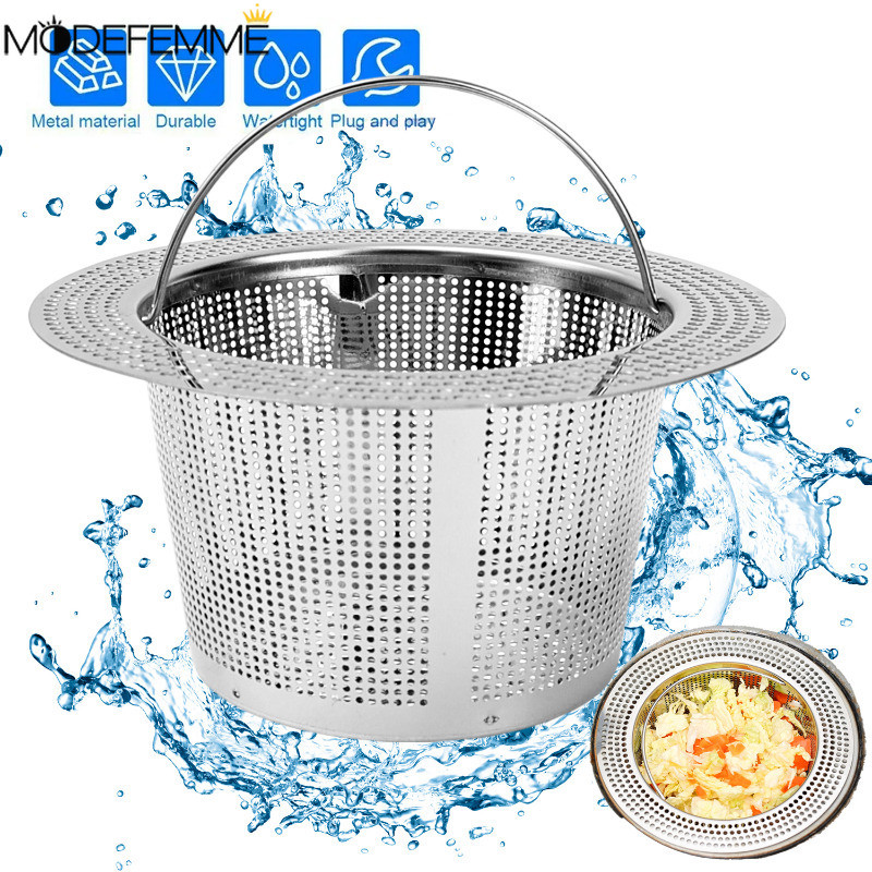 [ Featured ] Stainless Steel Draining Basket With Handle - Anti ...