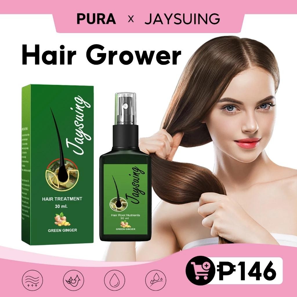 Jaysuing Ginger Hair Growth Spray 120ml Hair Growth Serum Anti Hair Loss Essence Scalp Treatment ...