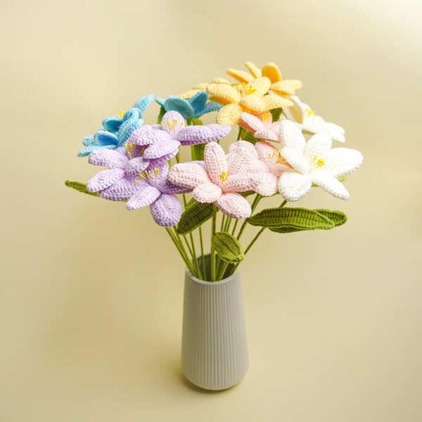 crochet bouquet bunga crochet flower crochet Selesai berbunga tulip ...
